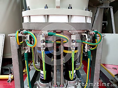 115kV. (GIS) Power Cable Termination Installation Stock Photo ...