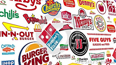 L'alimento Marca a Caldo Logo Loop Stock Footage - Video di veloce ...