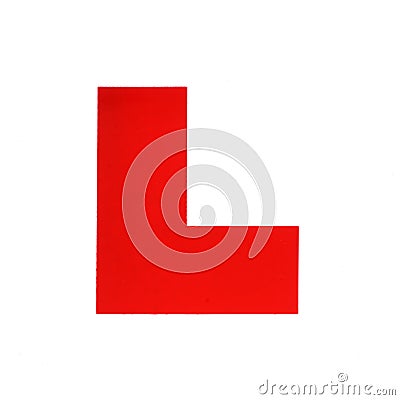 L Plate Royalty Free Stock Photography - Image: 26655057