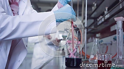 Lab Scene with a Scientist Performing Preparation for Experiment Stock ...