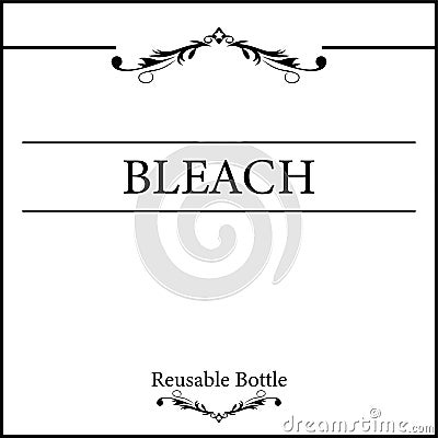 Bleach Label For Reusable Bottle Royalty-Free Stock Image ...