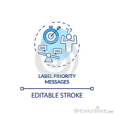 Labeling Priority Messages Concept Icon Royalty-Free Cartoon ...
