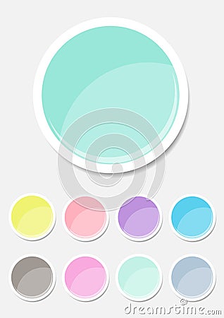 Labels Set Pastel Color Cartoon Vector | CartoonDealer.com #41900143