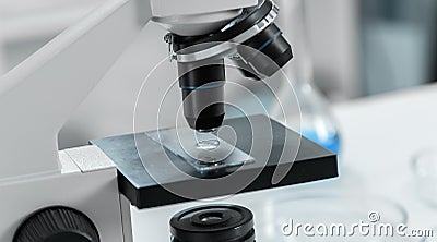 Laboratory Microscope Lens.modern Microscopes In A Lab Royalty-Free ...