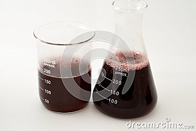 A Laboratory Set Of Glassware Of Conical And Volumetric Flasks That ...