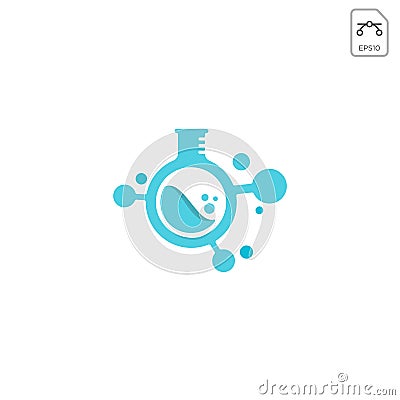 Techno Lab Logo Vector, Concept with Circuit Electron, Element,icon ...