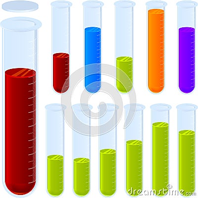Laboratory Test Tubes In Color. Editable Chart Royalty-Free ...