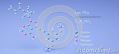 Lac-phe Molecule, Molecular Structures, Lactoylphenylalanine 3d Model ...