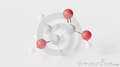 Lactic Acid Molecule 3d, Molecular Structure, Ball And Stick Model ...