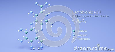 Lactobionic Acid, Lactobionate, Molecular Structures, 3d Model ...