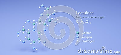Lactulose, Molecular Structures, Non-absorbable Sugar, 3d Model ...