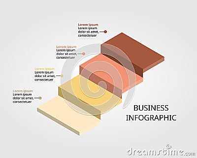 Ladder Level Chart Template For Infographic For Presentation For 4 ...