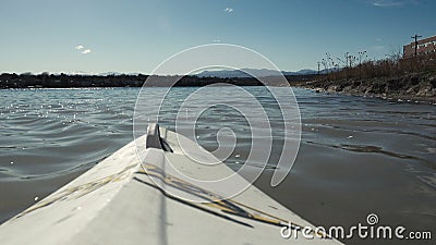 Lake Kayaking POV Kayak View Stock Footage - Video of sporty, solo ...