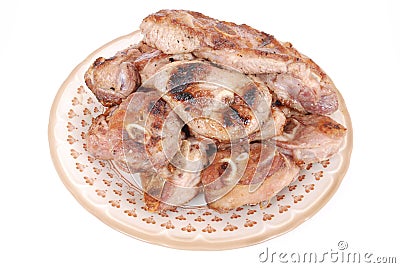 Fried Lamb Knuckles On White Royalty-Free Stock Photo | CartoonDealer ...