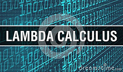 Lambda Calculus With Binary Code Digital Technology Background