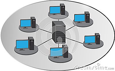 LAN Is Local Area Network Diagram Royalty-Free Stock Photography ...