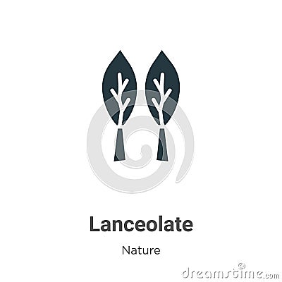 Lanceolate Vector Icon On White Background. Flat Vector Lanceolate Icon ...