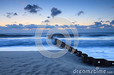 Groin Groyne Ocean Beach Hatteras NC Stock Photo | CartoonDealer.com ...