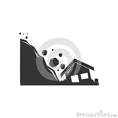 Landslide. Vector Illustration Decorative Design | CartoonDealer.com ...
