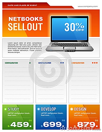 Laptop Brochure Royalty Free Stock Images - Image: 8486969