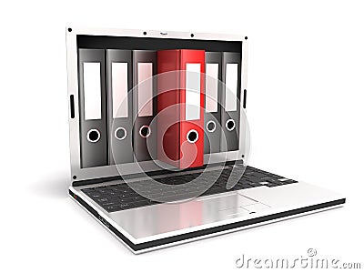 Laptop And Files Royalty-Free Stock Photo | CartoonDealer.com #10548189