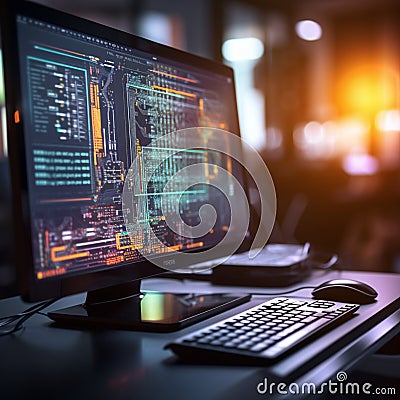 Laptop Show Business Transaction On Screen, Cyber Security And Data ...