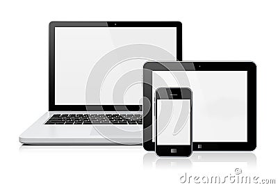 Laptop, Tablet Pc And Smartphone Stock Photography - Image: 28813392