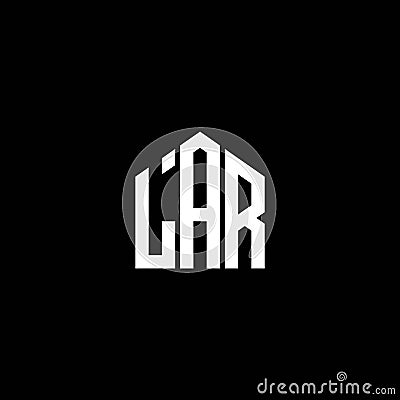 LAR Letter Logo Design On BLACK Background. LAR Creative Initials ...