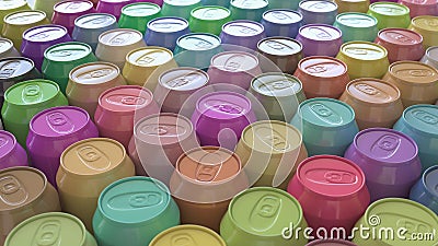 Large Array Of Vibrant Pastel Soda Cans Royalty-Free Cartoon ...