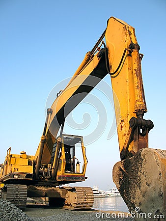 Large Backhoe Stock Image - Image: 3735021