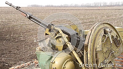 Large-caliber Tank Machine Gun and Cartridges for it Stock Video ...