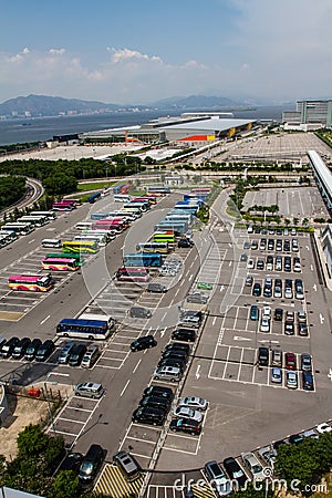 Large car park at Airport - Stock Image - Everypixel