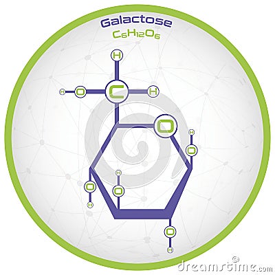 Infographic Of The Molecule Of Galactose Cartoon Vector | CartoonDealer ...