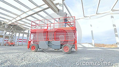 Large Folding Lifting Platform. Professional Construction Equipment ...