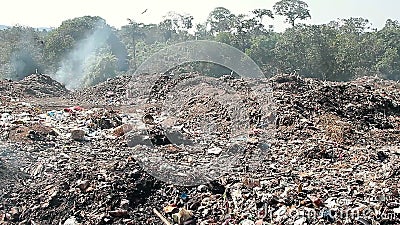 Large garbage dump waste stock footage. Video of metal - 117910628