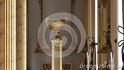A Large Hall with Columns in a Classic Style. Stock Video - Video of ...