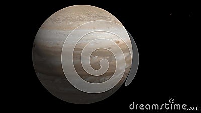 Large Jupiter Isolated Planet in the Space, Rotating on Its Axis ...