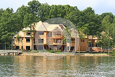 Large Lake House Royalty Free Stock Image - Image: 1261046