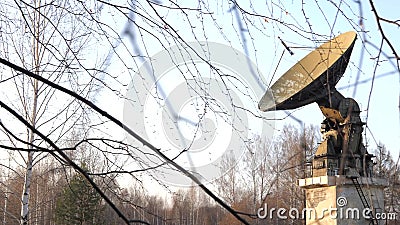 A Large Old Radar at an Old Base in the Middle of the Forest Stock ...