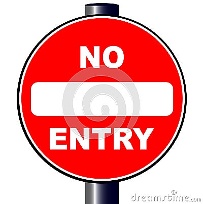 No Entry Sign Cartoon Vector | CartoonDealer.com #114274063