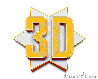 Large Three-dimensional Logo On A White Isolated Matte Background ...