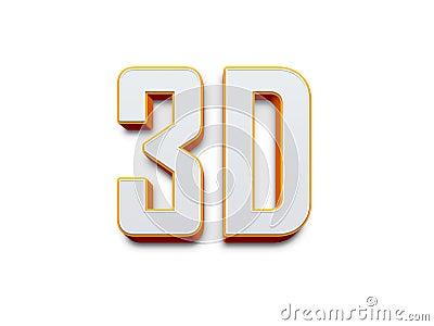 Large Three-dimensional Logo On A White Isolated Matte Background ...
