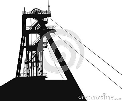 A Tower For Coal Mining Vector Royalty Free Stock Photography - Image ...