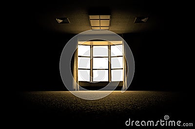 Large Window In Dark Room Royalty Free Stock Photo - Image: 7948405