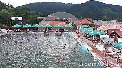 Largest Saltwater Pool in Romania Stock Footage - Video of salty ...