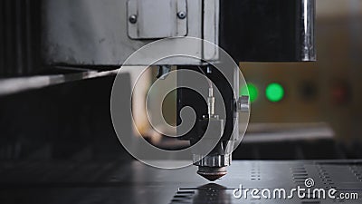 Laser Cutting of a Sheet of Metal Using a CNC Machine. Ultra-precise ...