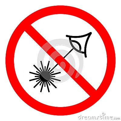 Laser Shoot Eye Hazard Symbol Sign ,Vector Illustration, Isolate On ...