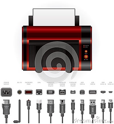 LaserJet Printer Cartoon Vector | CartoonDealer.com #18993919