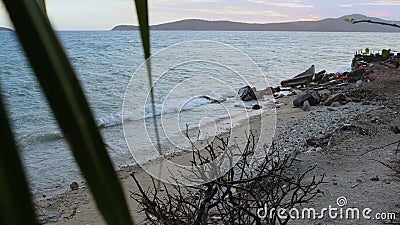 Lateral View of Beach and Sea Stock Footage - Video of horizon, calm ...