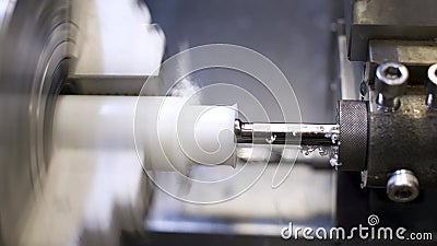 Lathe in the Process of Processing Different Materials Stock Video ...